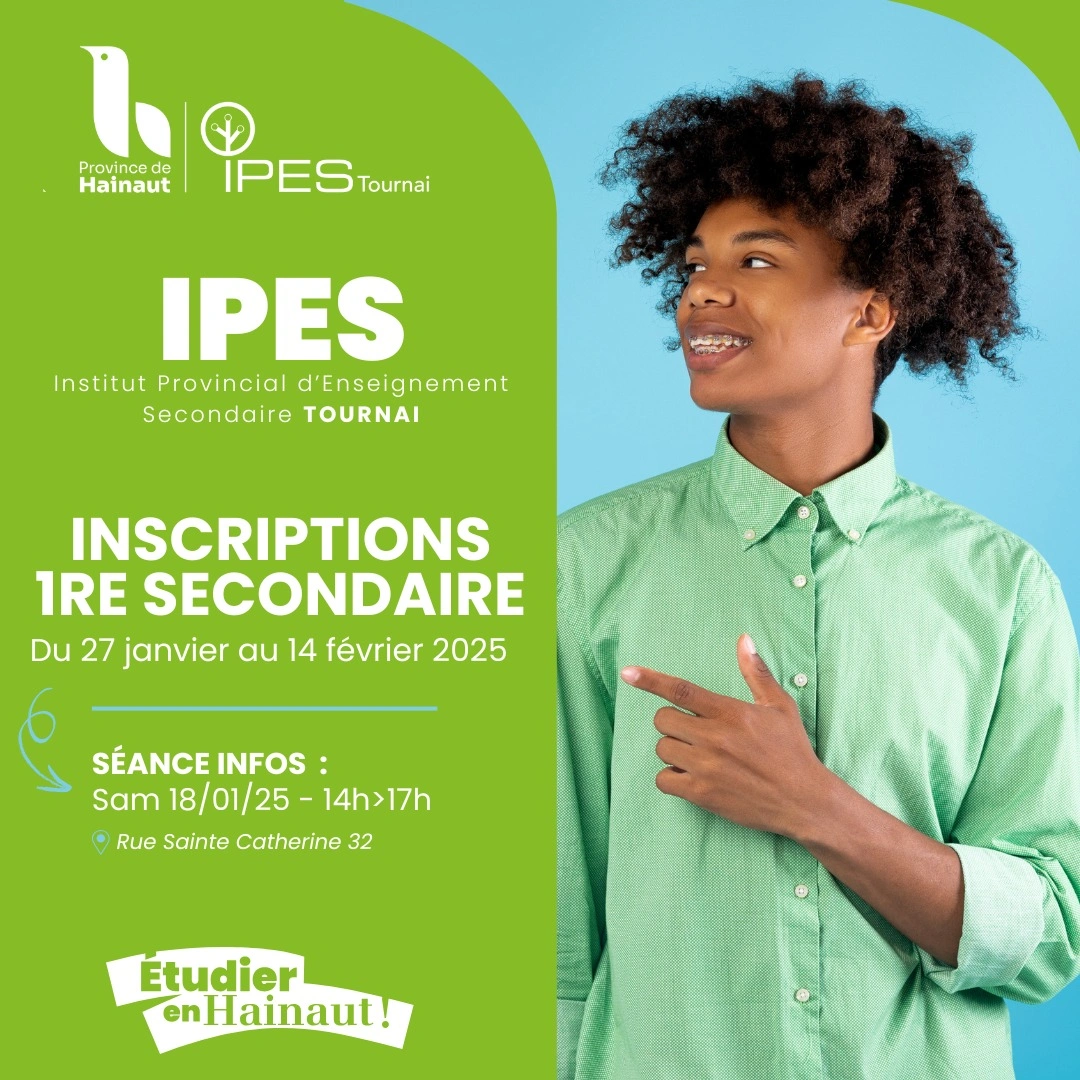 L'IPES Tournai organise une séance d'informations pour ses futurs élèves de 1re secondaire ...